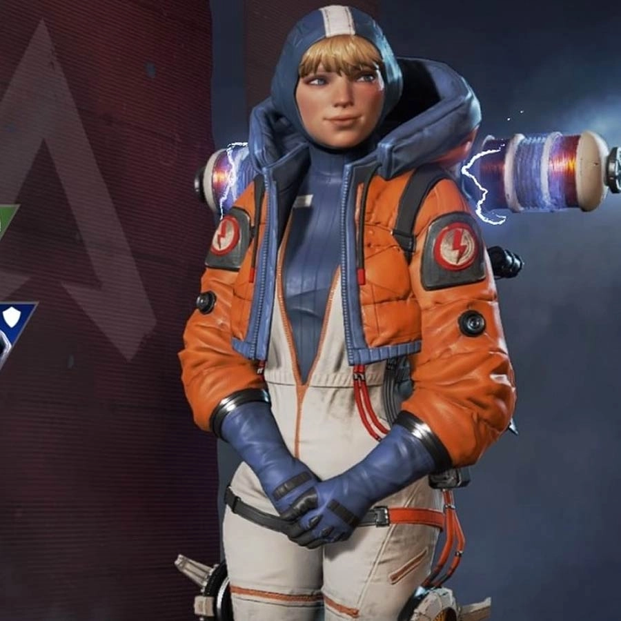 Apex Legends S02 Wattson Jacket | Orange and Blue Jacket