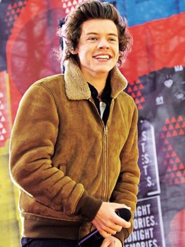 Harry Styles Brown Suede Leather Jacket