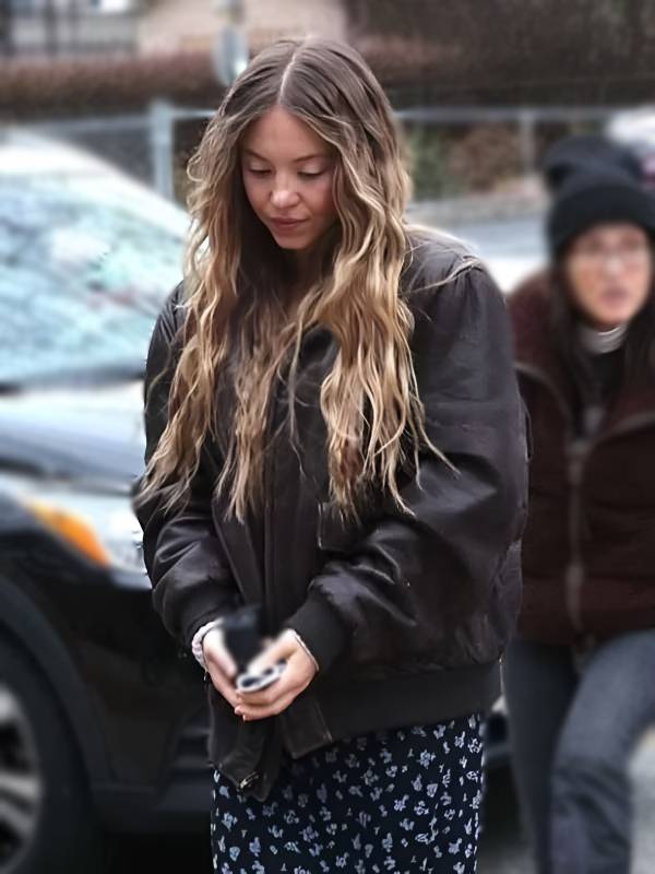 The Housemaid 2025 Sydney Sweeney Leather Bomber Jacket