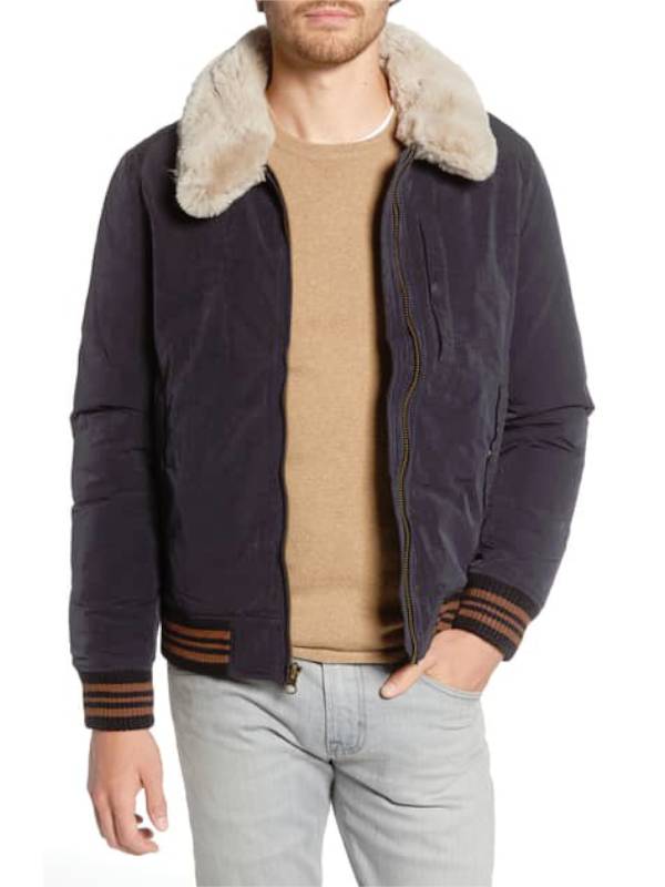 Fixer Upper Colorado Mountain House S1 Joanna Gaines Fur Trim Bomber Jacket