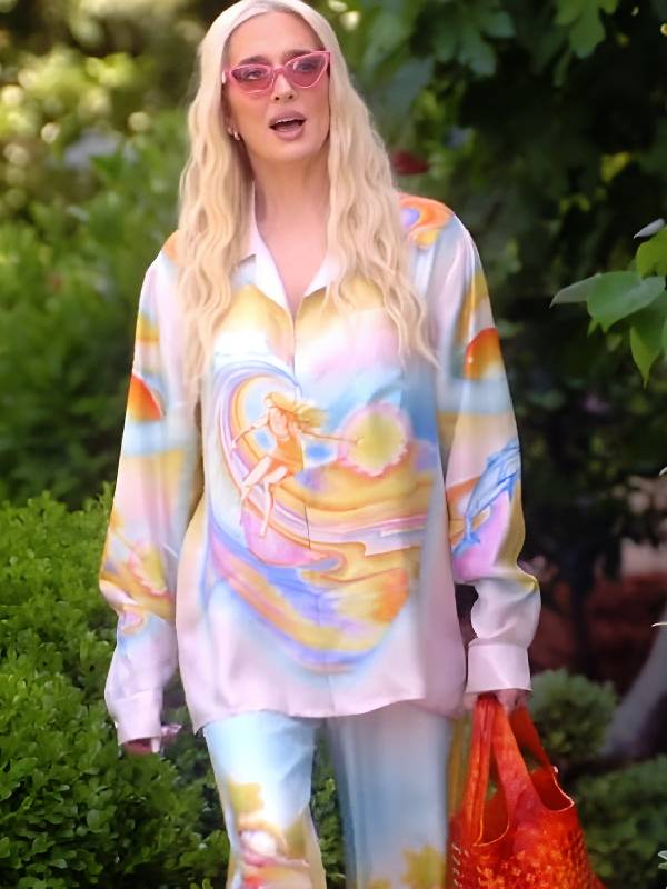 Real Housewives of Beverly Hills S15 Erika Jayne Pink Printed Suit